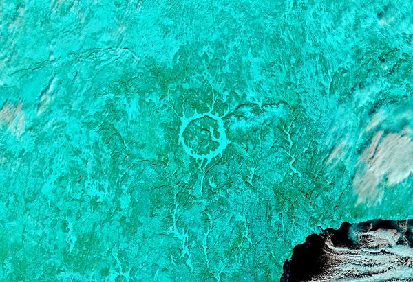 A Modern Lake in an Ancient Crater - NASA Science