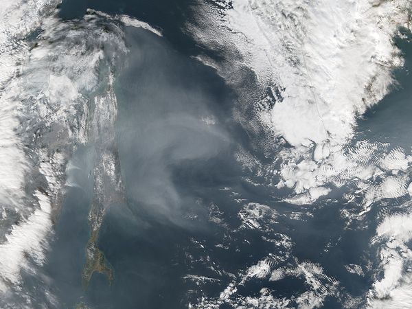 Smoke over the Sea of Okhotsk - NASA Science