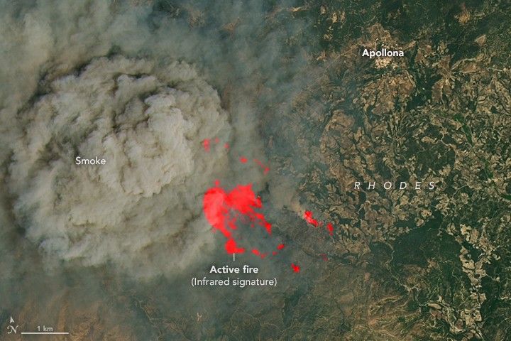 current greece fires