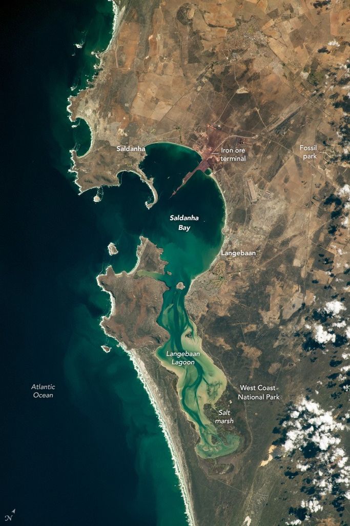 Saldanha Bay and Langebaan Lagoon - NASA Science