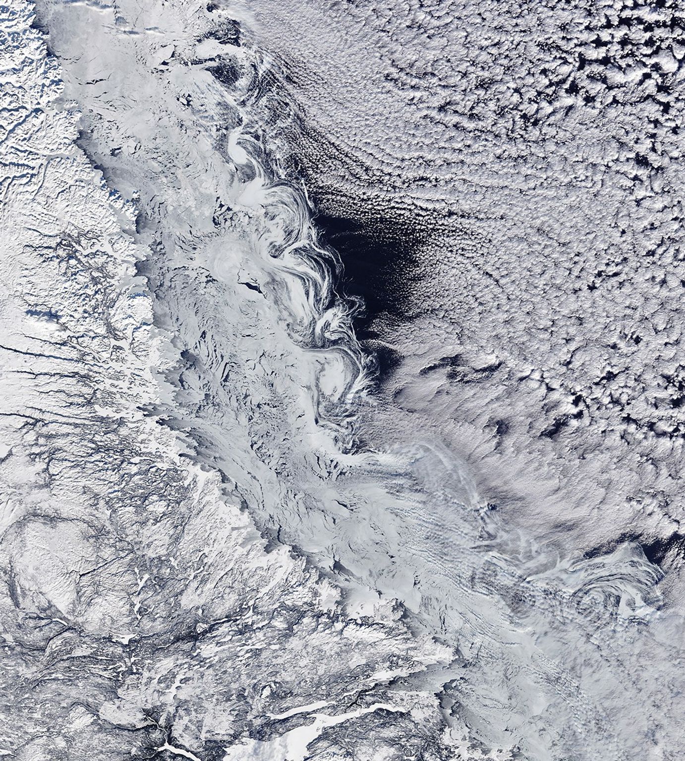 Ice Swirls Along the Labrador Coast - NASA Science