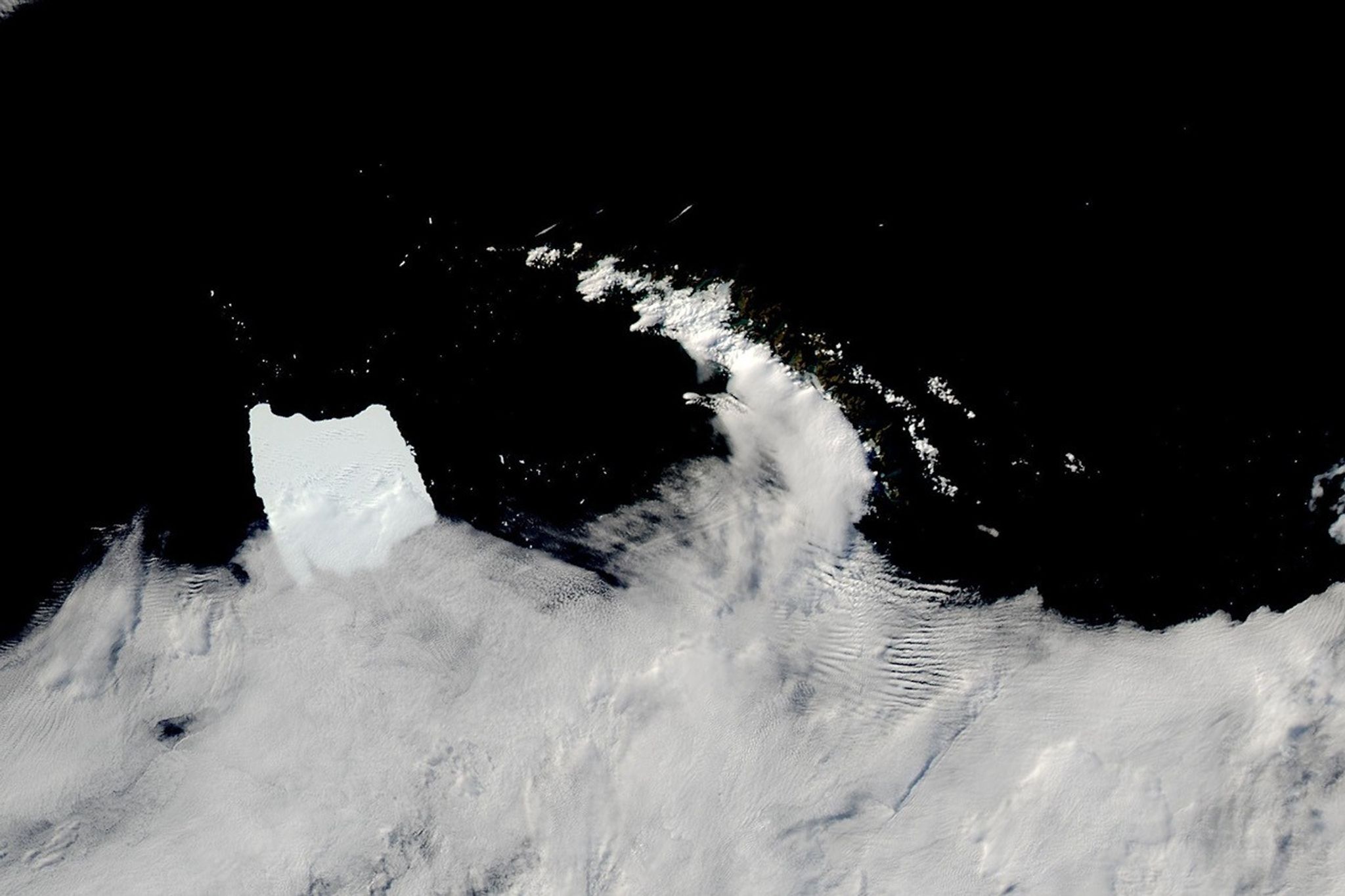 Iceberg Grinds to a Stop off South Georgia Island - NASA Science