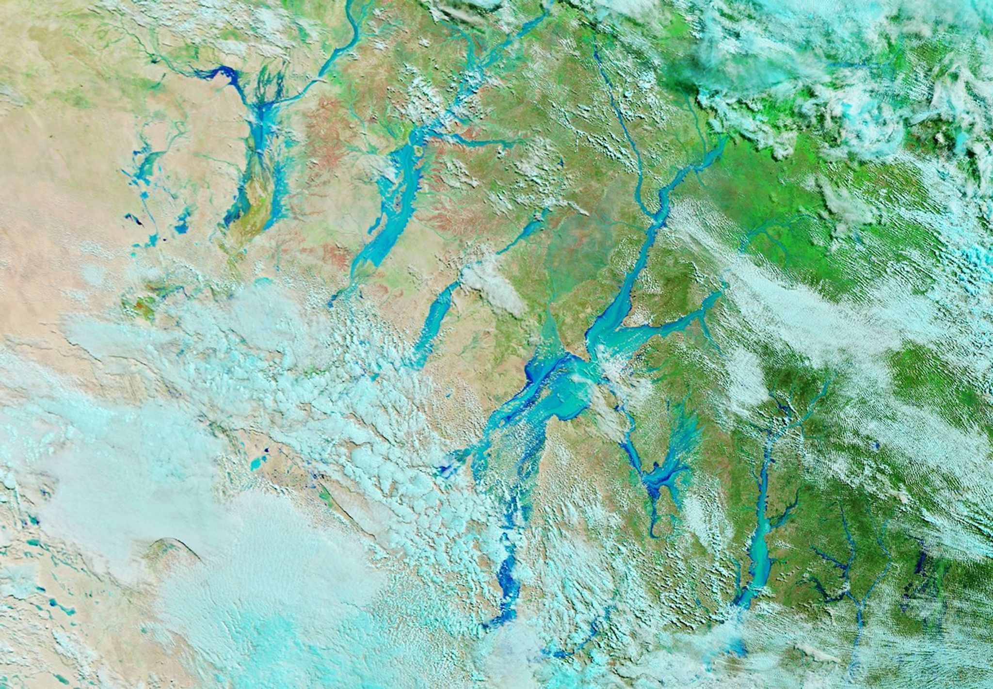 Floodwaters Surge Through the Australian Outback - NASA Science