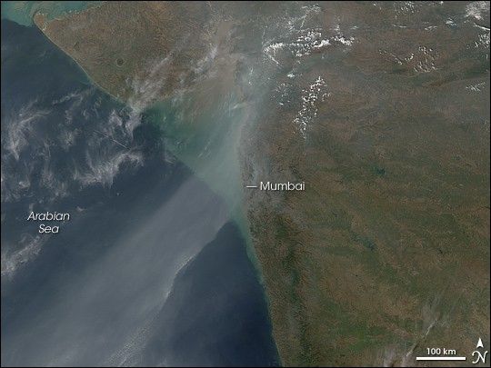 Haze over Southwestern India - NASA Science