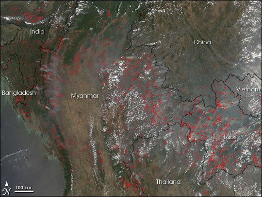 Fires in Myanmar - NASA Science