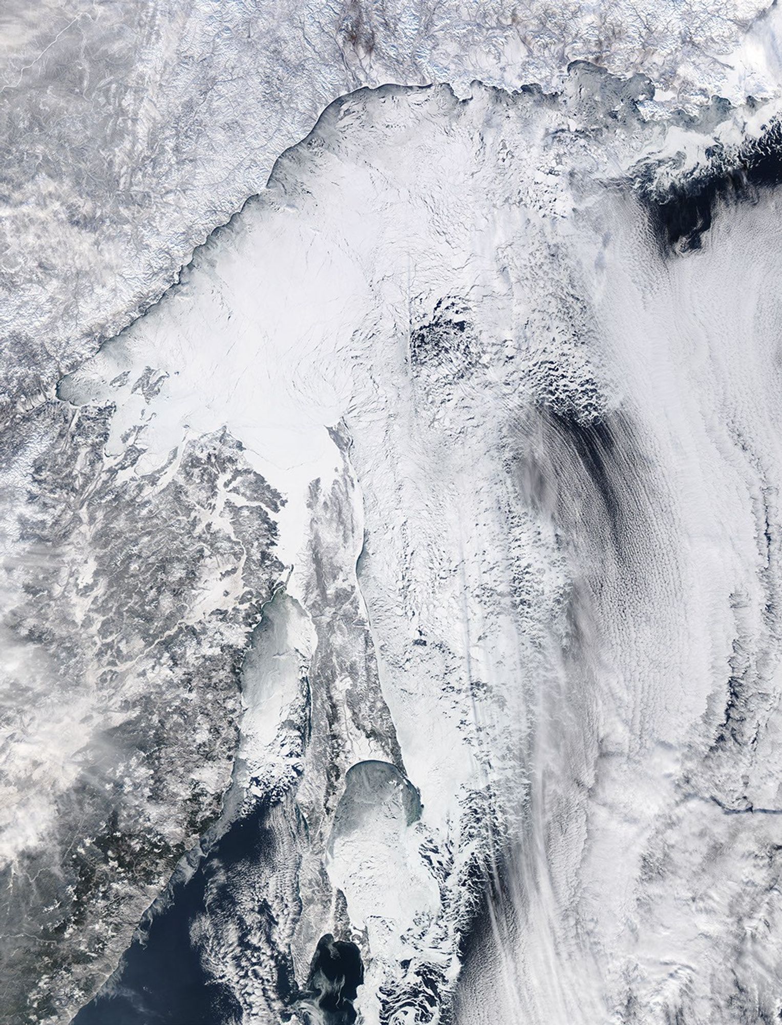 Sea of Okhotsk and Sakhalin Island, Eastern Russia - NASA Science