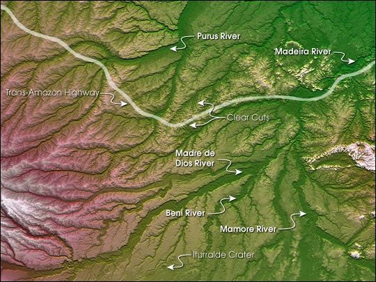 Topography of the Pando Province, Northern Bolivia - NASA Science