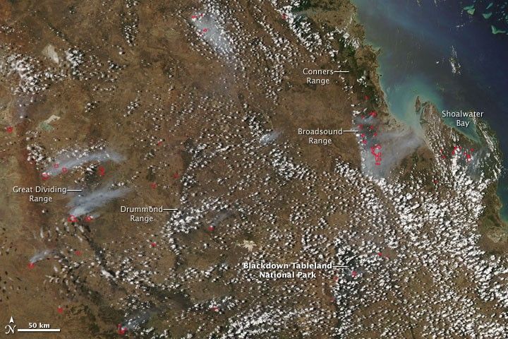 Fires in Queensland - NASA Science