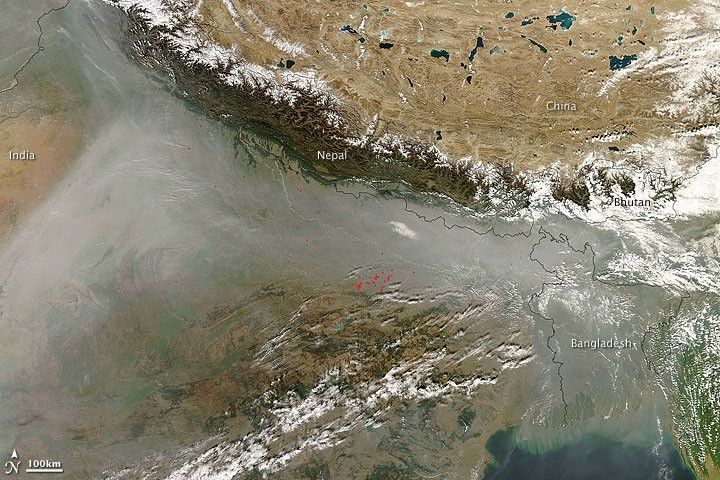 Haze over India and the Bay of Bengal - NASA Science