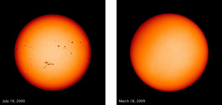 Sunspots At Solar Maximum And Minimum Image Of The Day