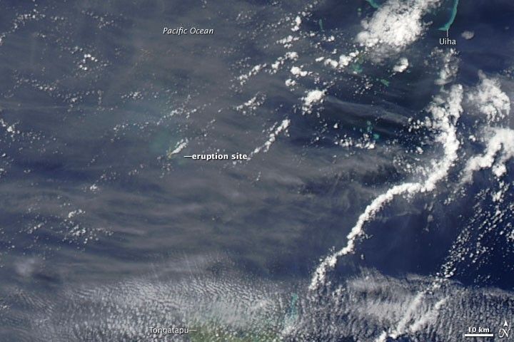 Submarine Eruption in the Tonga Islands - NASA Science