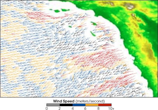 wind patterns california