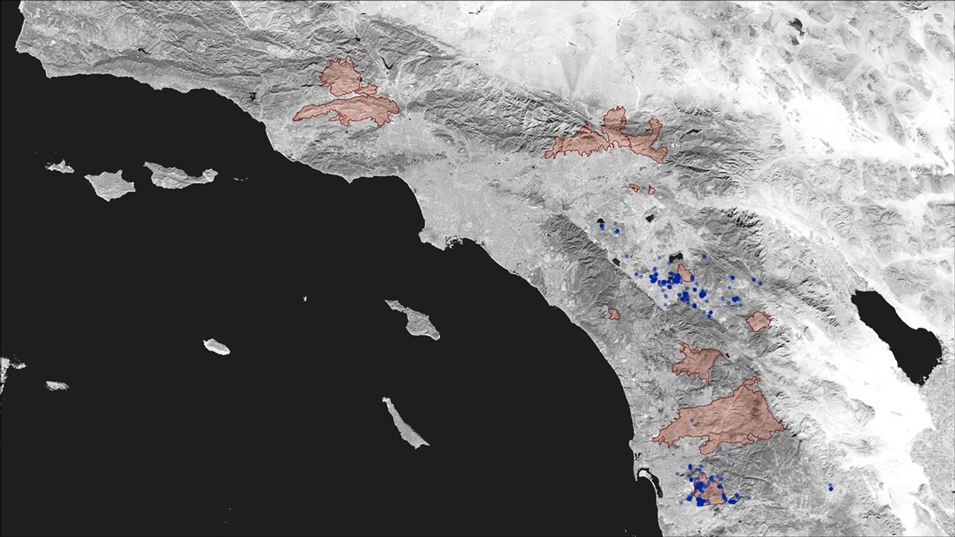 Endangered Species Habitat Damaged by the 2003 California Fires - NASA ...