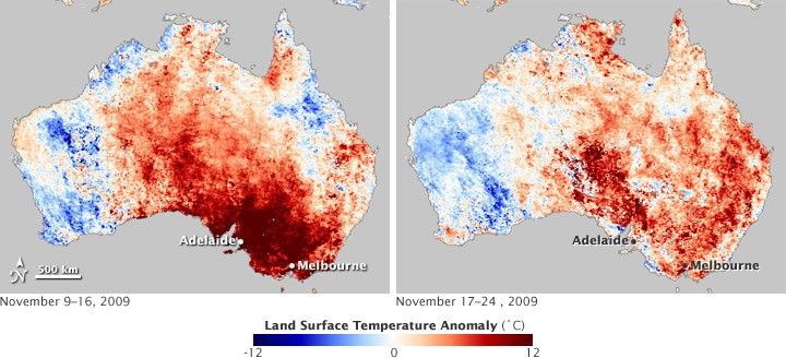 australia heatwave temperature