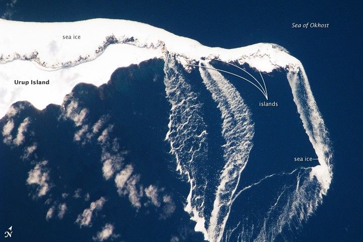 Ice Floes off the Northeastern Tip of Urup Island, Russia - NASA Science