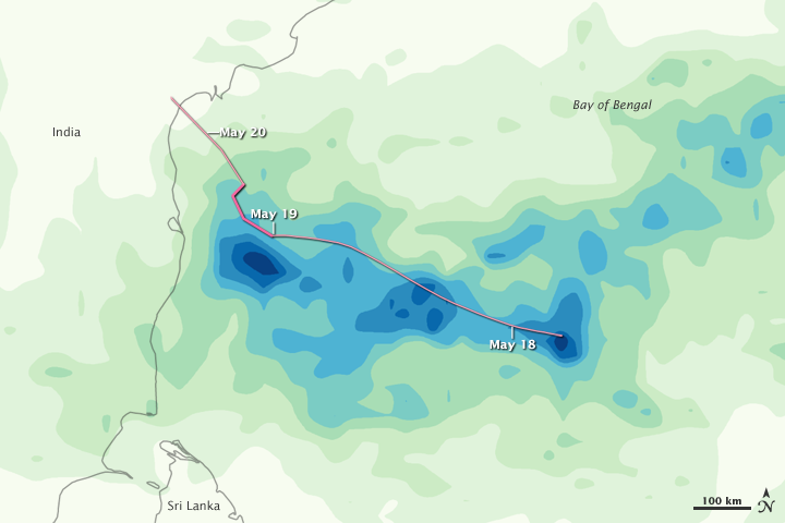 Tropical Cyclone Laila Soaks India - NASA Science