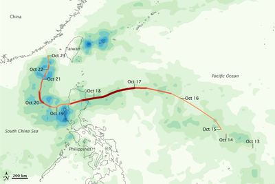 Rain from Typhoon Megi - NASA Science