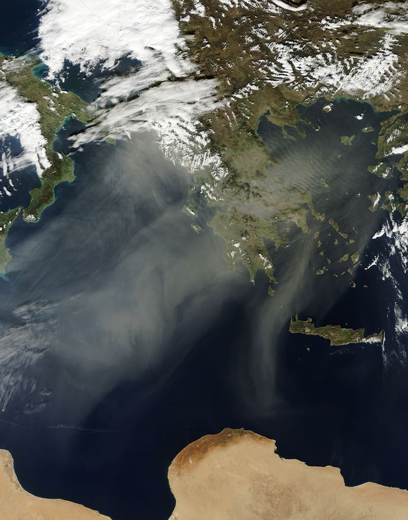 Dust over the Mediterranean - NASA Science