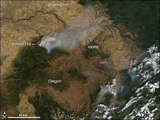 School Fire, Washington - NASA Science