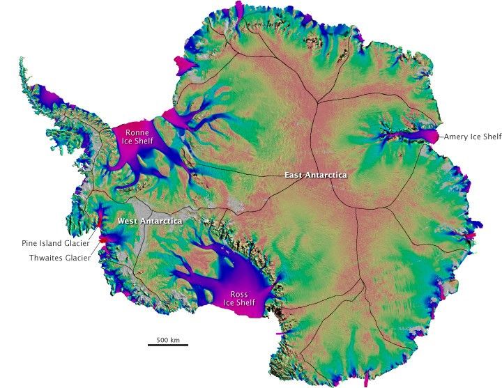First Map of Antarctica’s Moving Ice - NASA Science