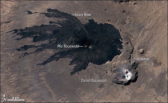 Tarso Tousside Volcano, Northern Chad - NASA Science