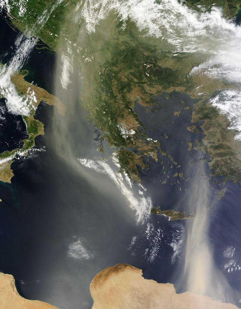 Dust Plumes over the Mediterranean Sea - NASA Science