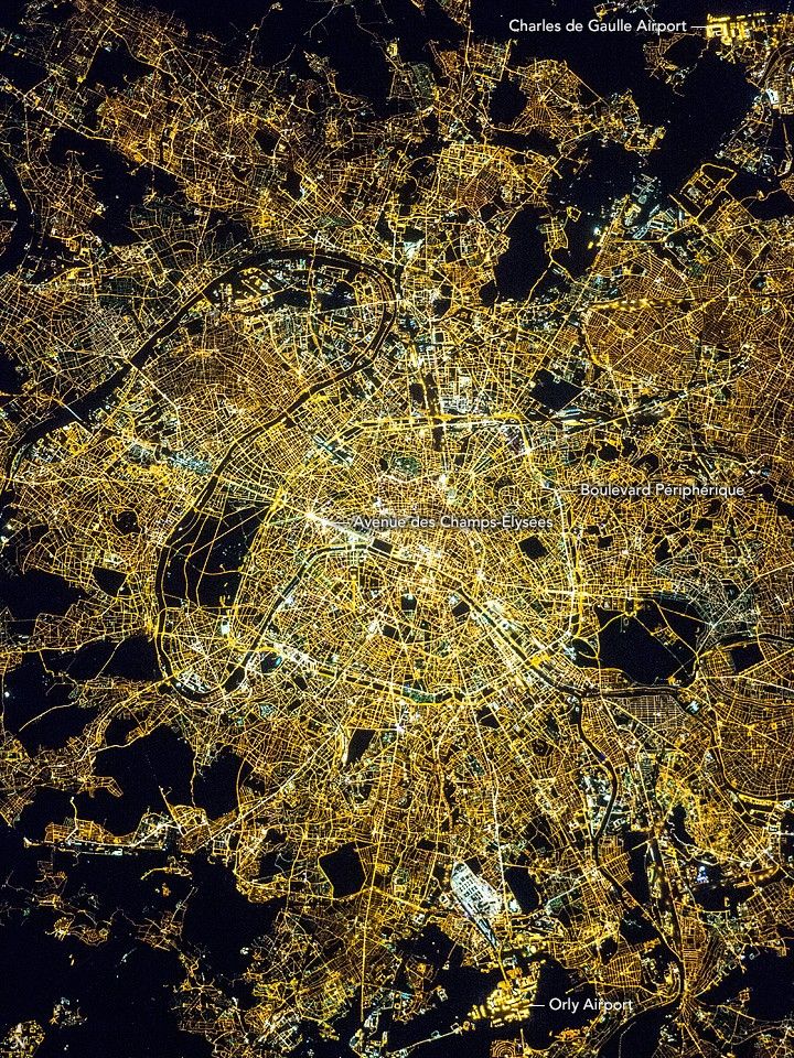 Paris at Night - NASA Science