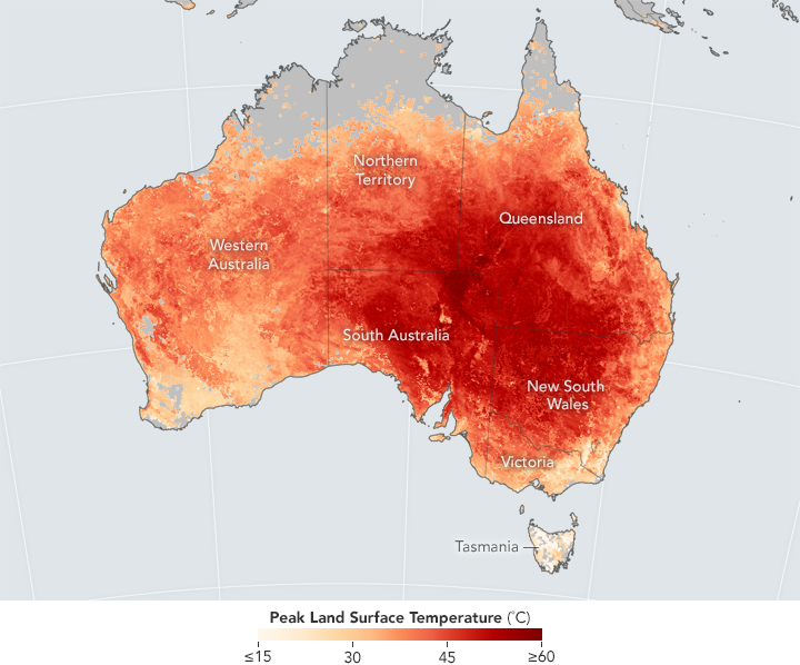 australia heatwave temperature
