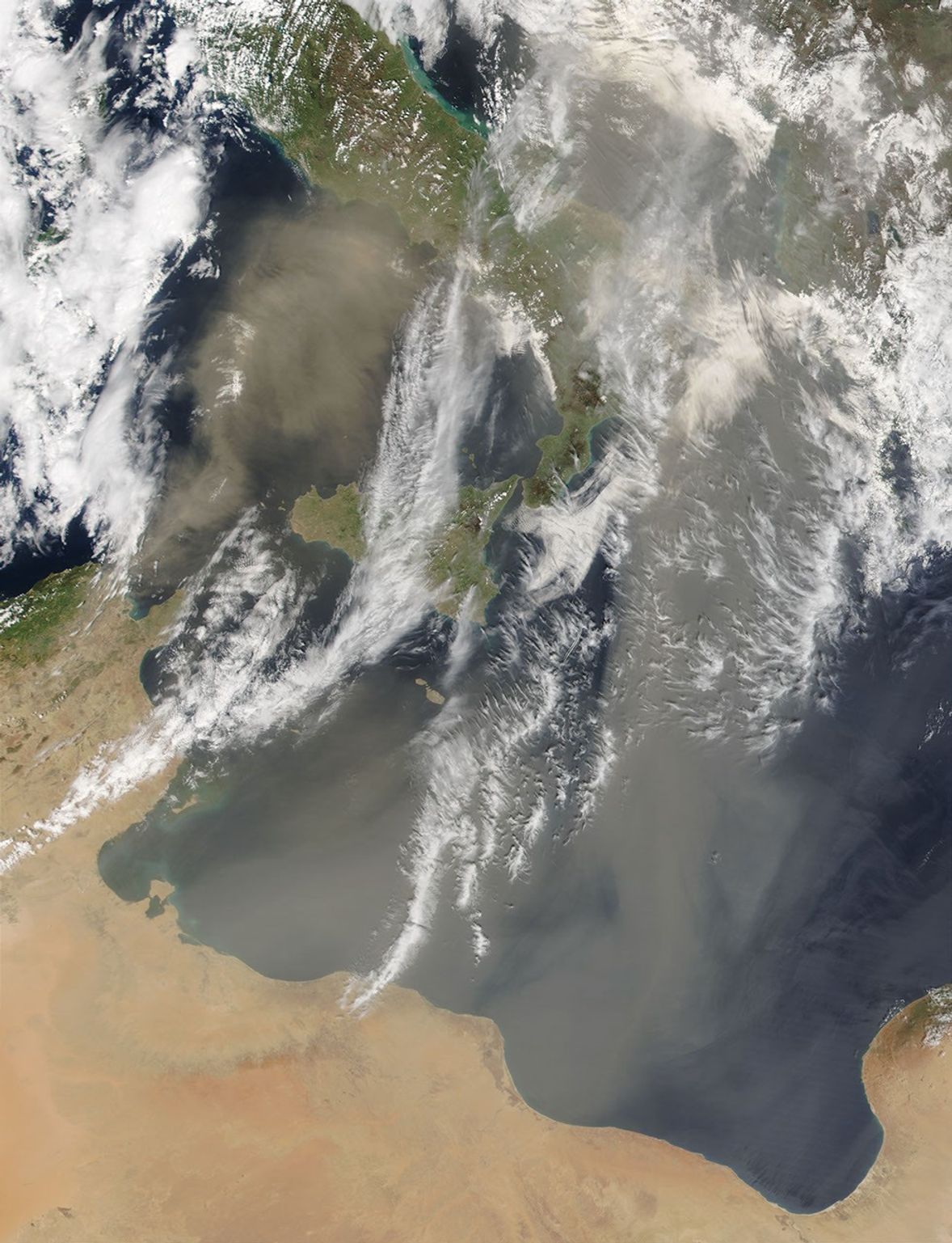 Dust Storm over the Mediterranean Sea - NASA Science