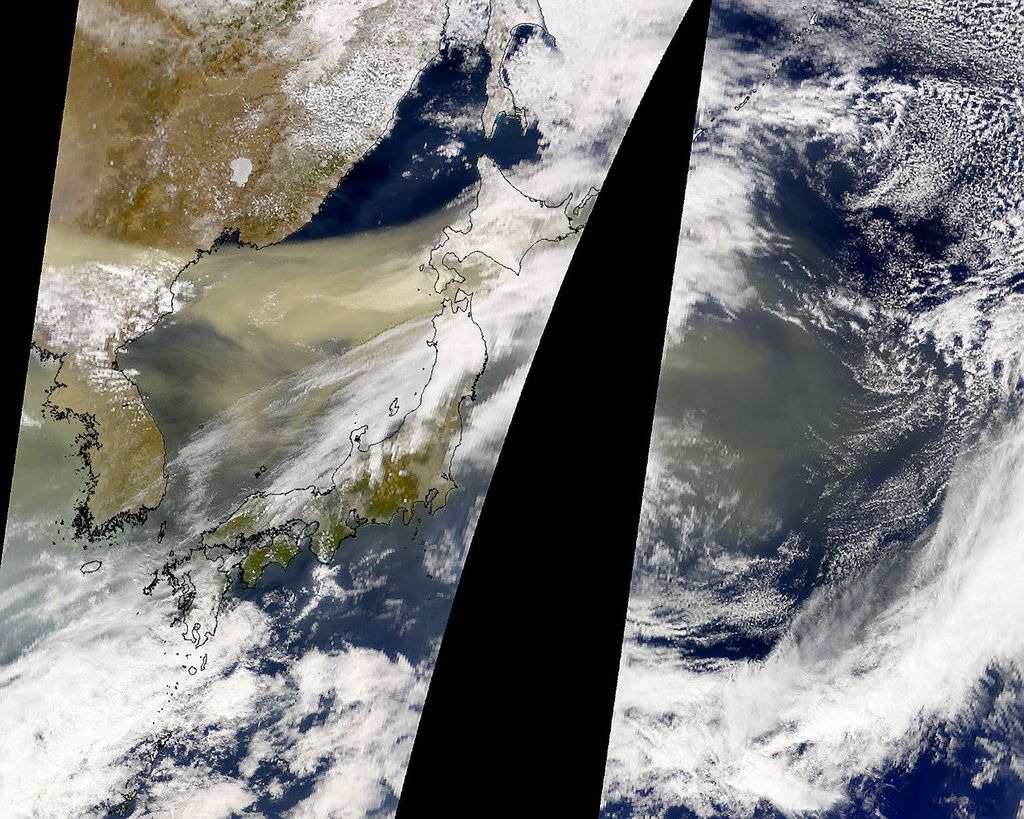 Dust Cloud over Sea of Japan - NASA Science