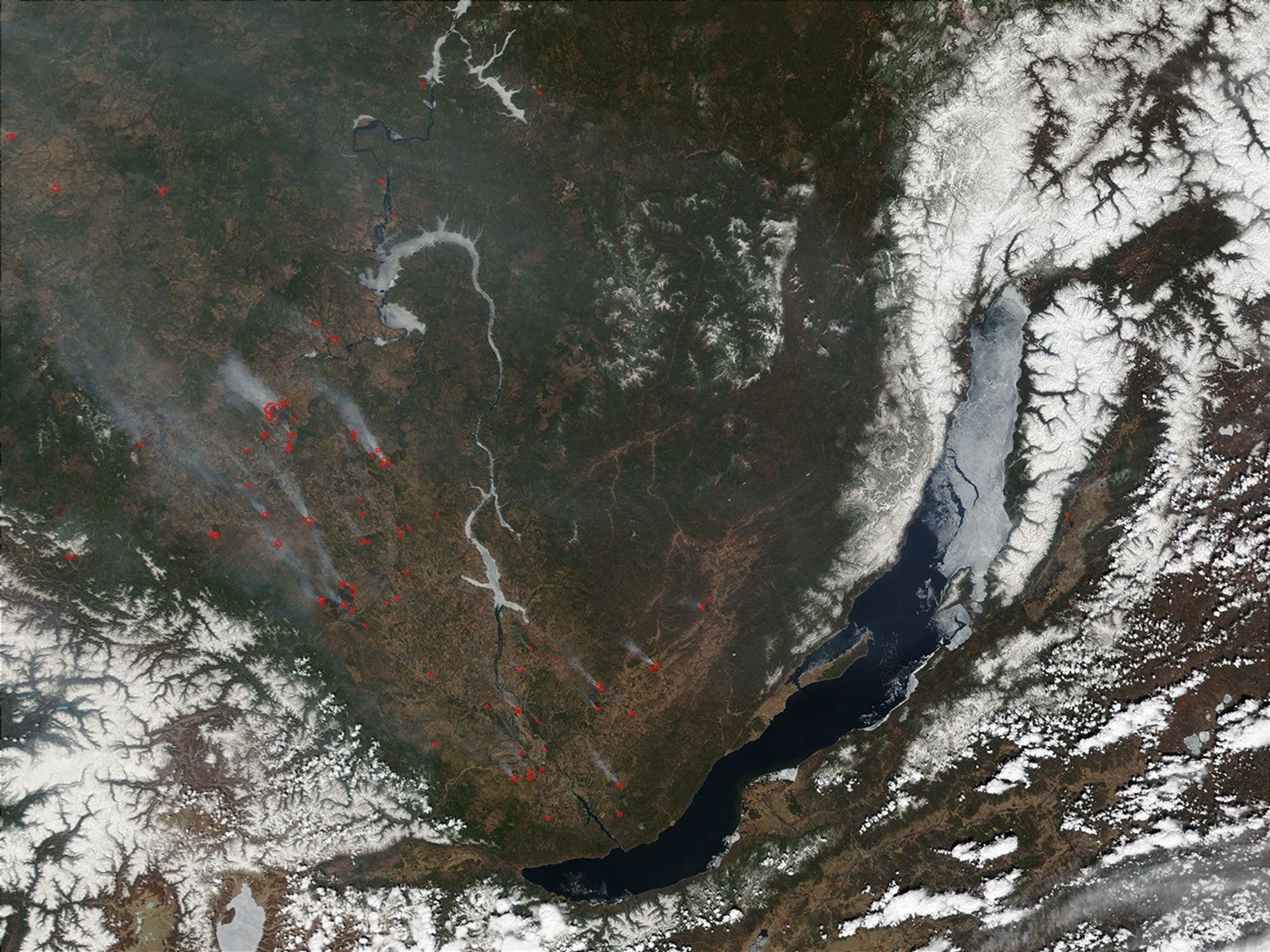 Fires Near Lake Baikal, Russia - NASA Science