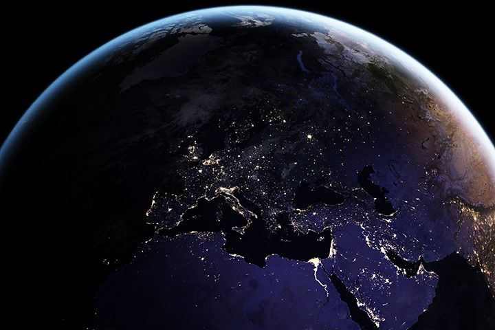 world lights from space
