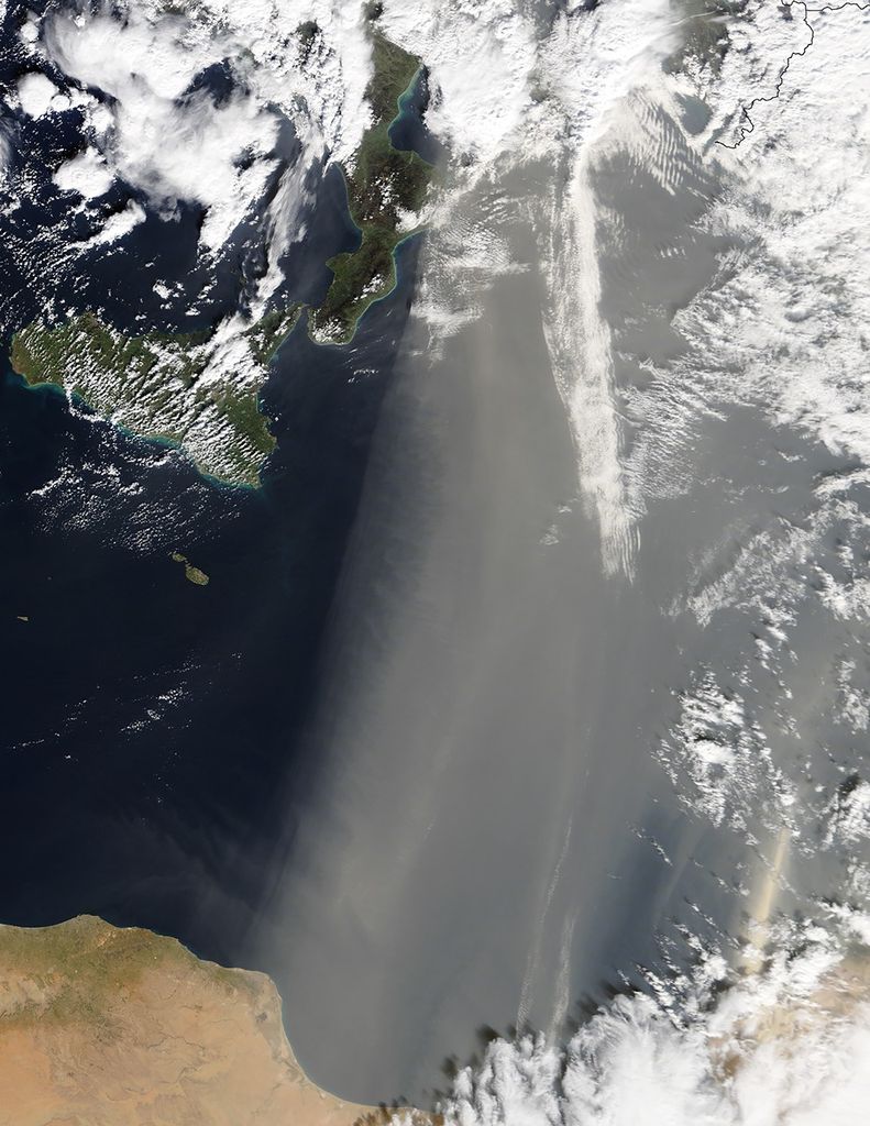 Dust Storm Over the Mediterranean Sea - NASA Science
