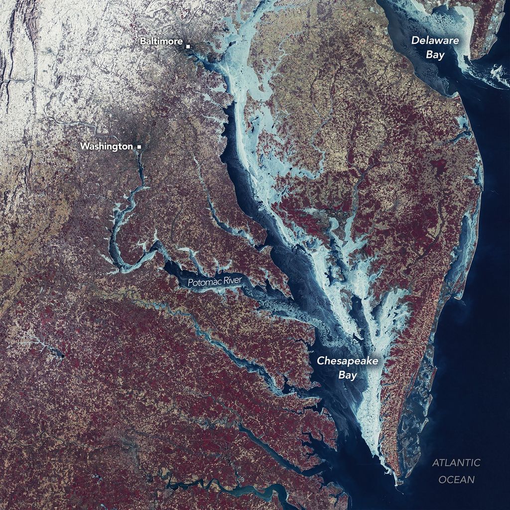 Chesapeake Bay Locked in Ice - NASA Science