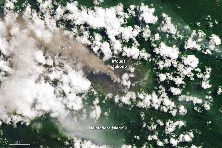 Ever Restless Mount Dukono Erupts - NASA Science