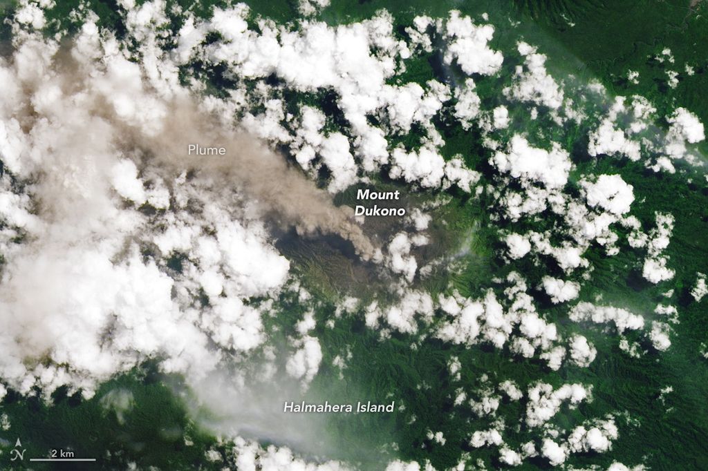 Ever Restless Mount Dukono Erupts - NASA Science