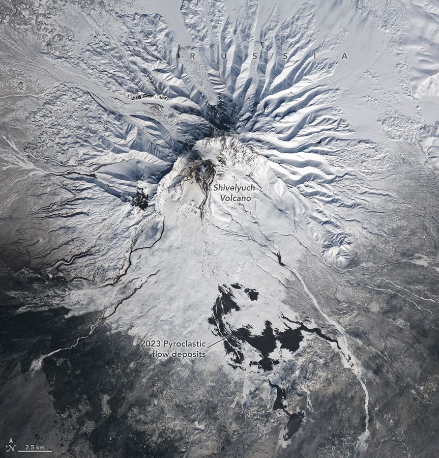 Melting Snow Off Shivelyuch - NASA Science