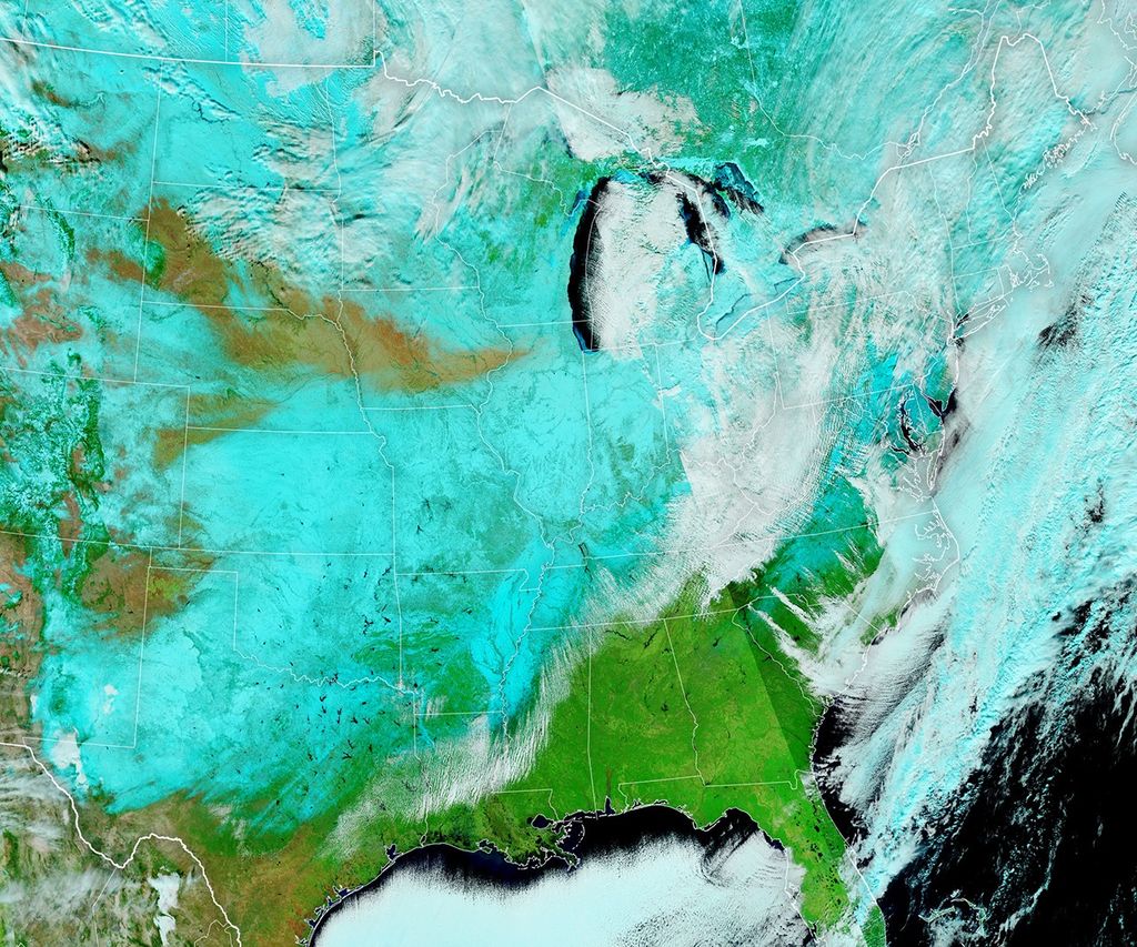 Snow Buries the U.S. Interior and East - NASA Science