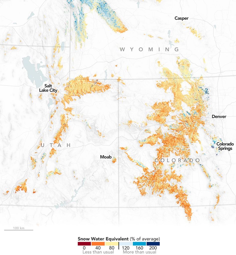 Snow Is Scarce in the Upper Colorado Basin - NASA Science