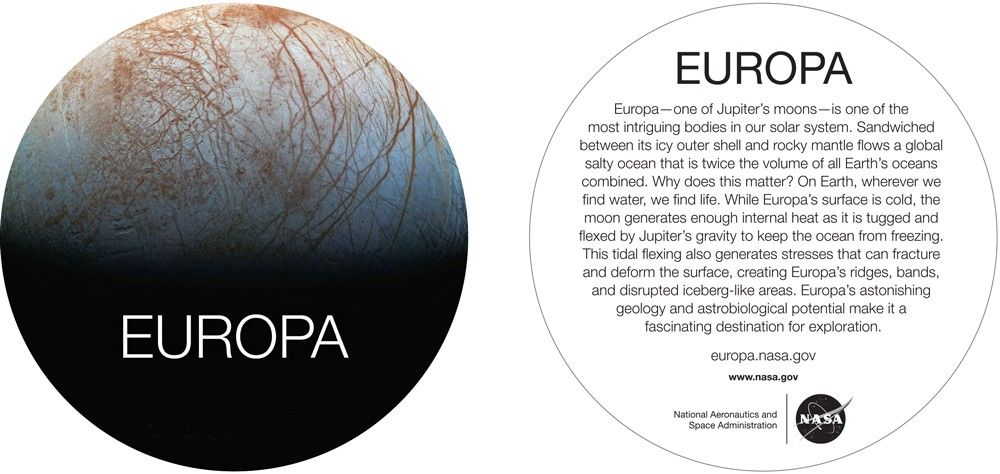 Europa Moon Sticker (English) - NASA Science