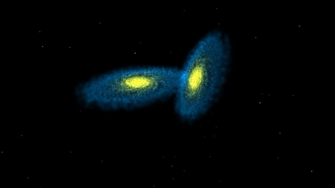 A Galactic Smash Hit: Galaxy Collision Simulation - NASA Science