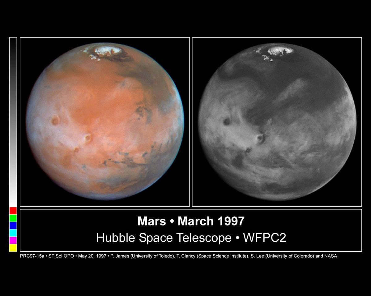 Seasonal Changes in Mars' North Polar Ice Cap - NASA Science