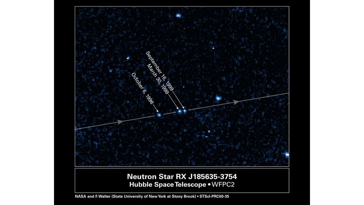Hubble Sees Bare Neutron Star Streaking Across Space - NASA Science