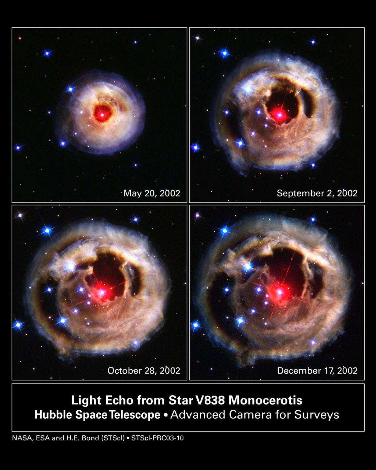 V838 Mon: Dissolve Between Images at the Four Epochs - NASA Science