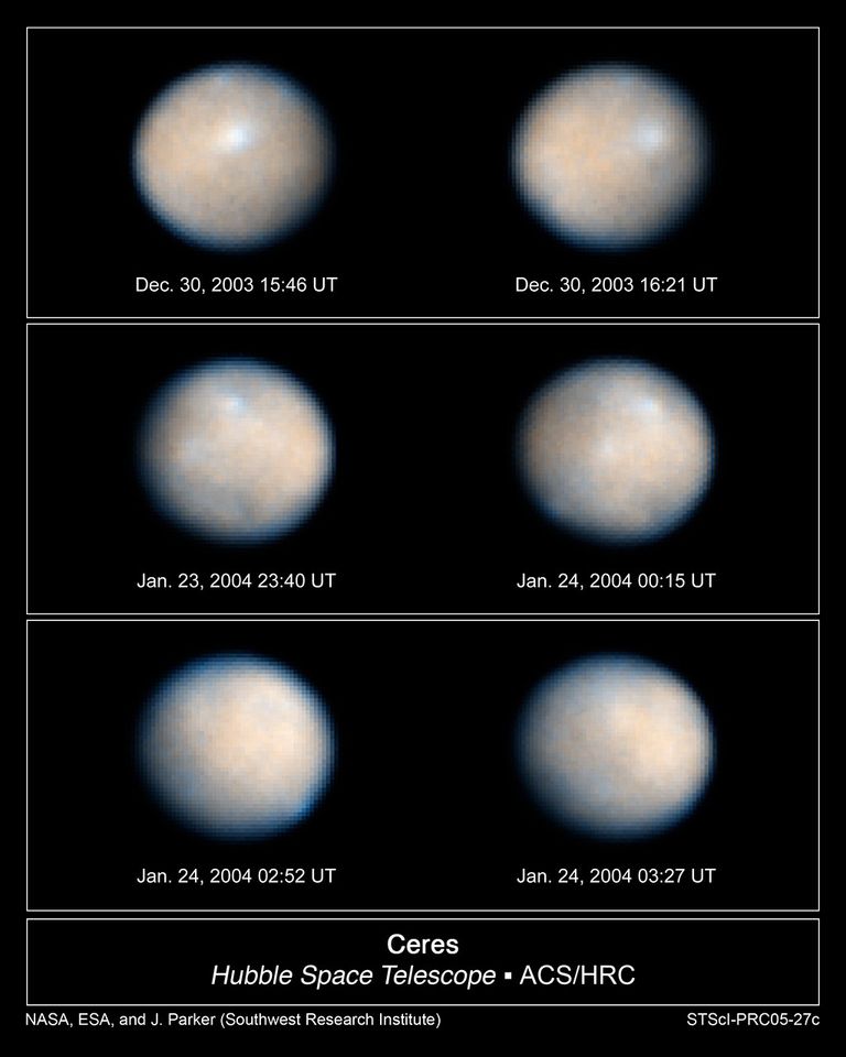 Images of the Asteroid Ceres As It Rotates One Quarter - NASA Science