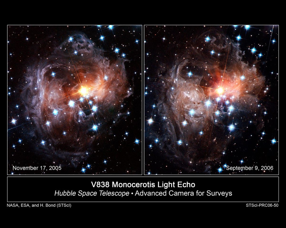 V838 Monocerotis Dissolve Sequence of Epochs - NASA Science
