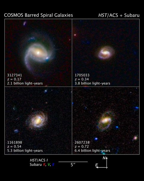 Barred Spiral Galaxies Are Latecomers to the Universe - NASA Science