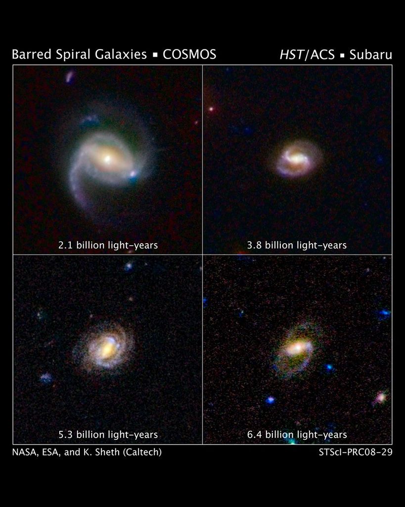 Barred Spiral Galaxies Are Latecomers to the Universe - NASA Science
