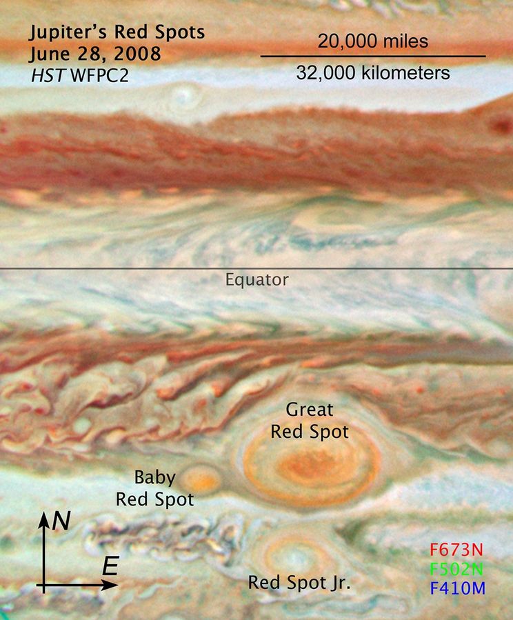 Three Red Spots Mix it Up on Jupiter - NASA Science