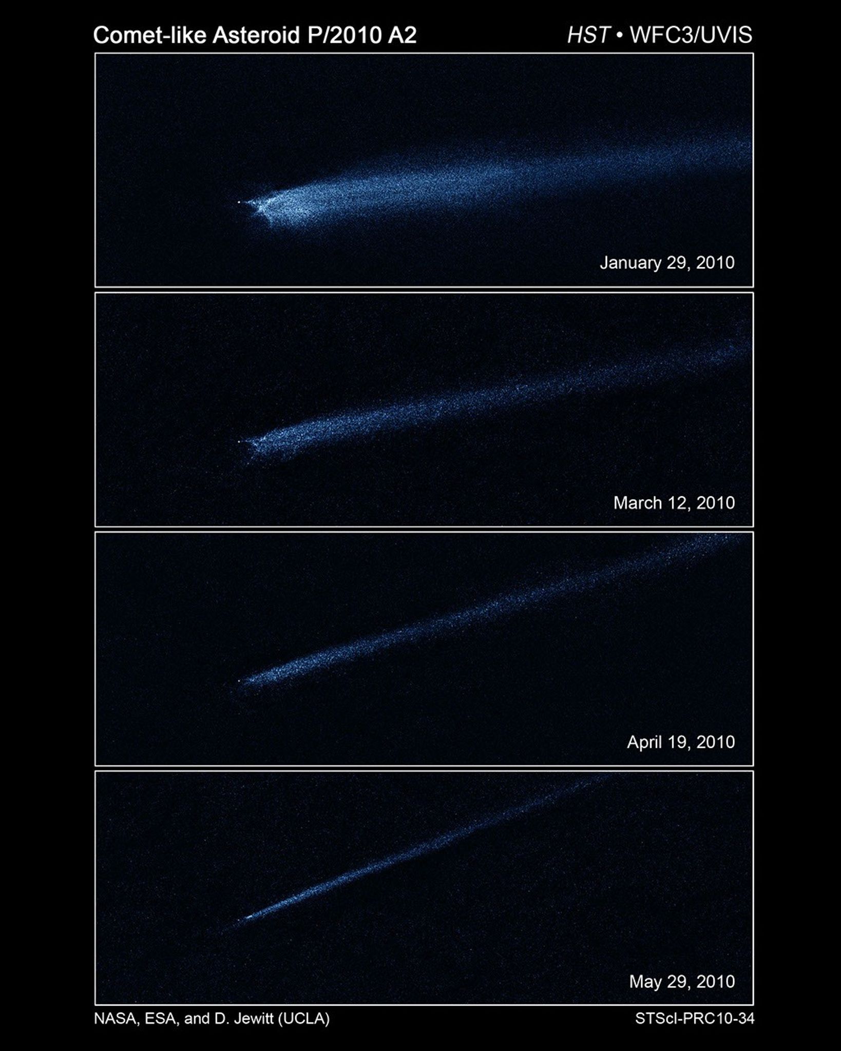 Asteroid P/2010 A2 Orbit and Image Sequence - NASA Science